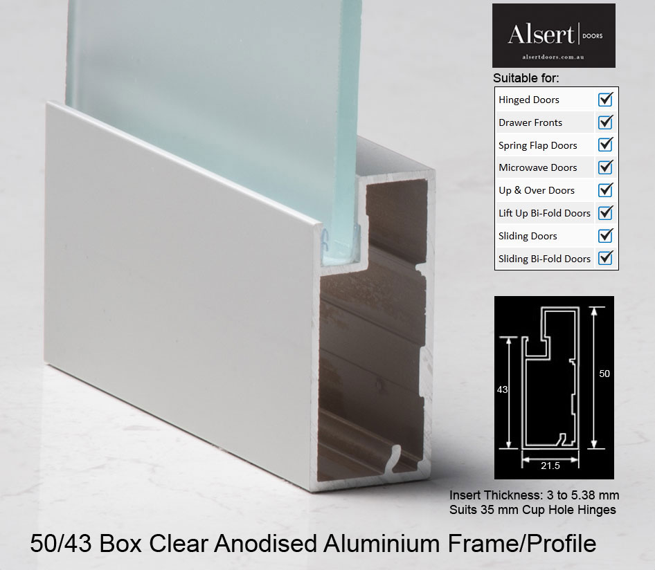 Clear Anodised Aluminium Frame - Alsert Doors